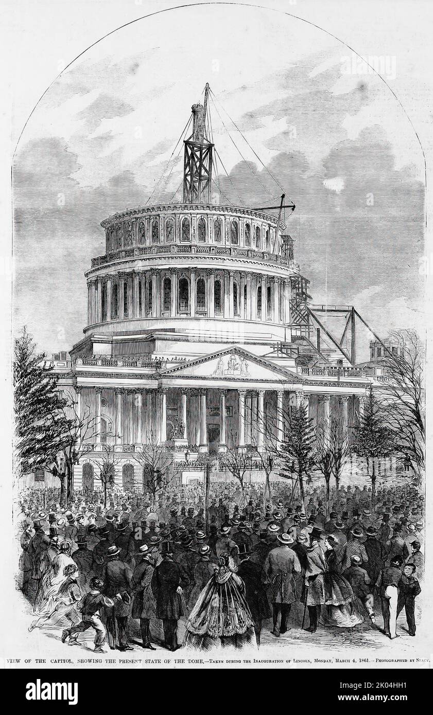 View of the Capitol, showing the present state of the dome ...