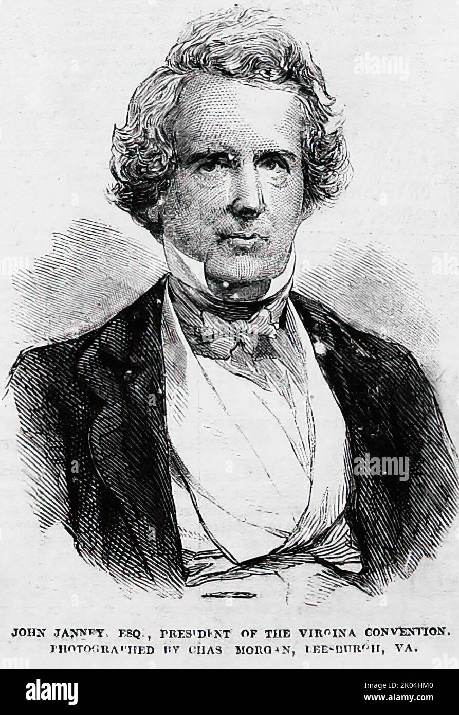 Portrait of John Janney, President of the Virginia Convention (1861 ...