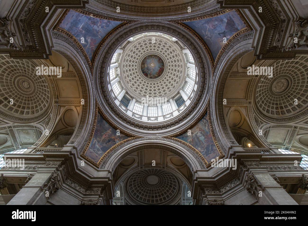 Paris, France - September 3, 2022: architectural detail of the Pantheon ...