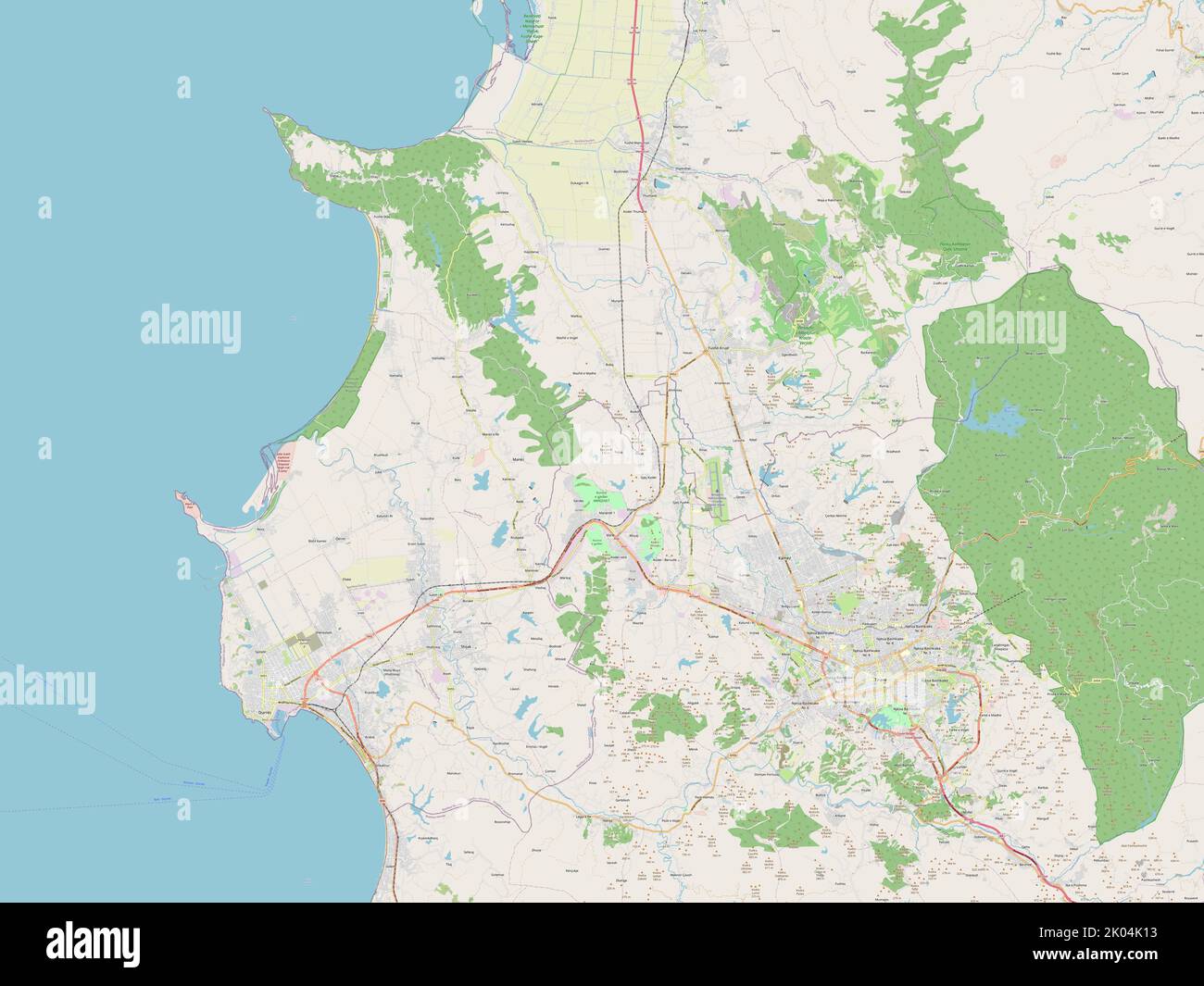 Durres, county of Albania. Open Street Map Stock Photo - Alamy