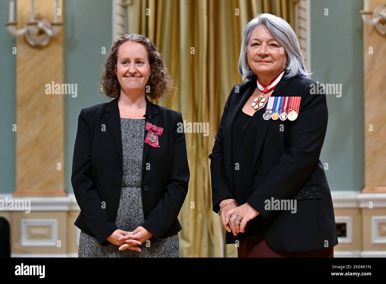 Dr. Emilie Stevens, of Vancouver, B.C., stands with Gov. Gen. Mary ...