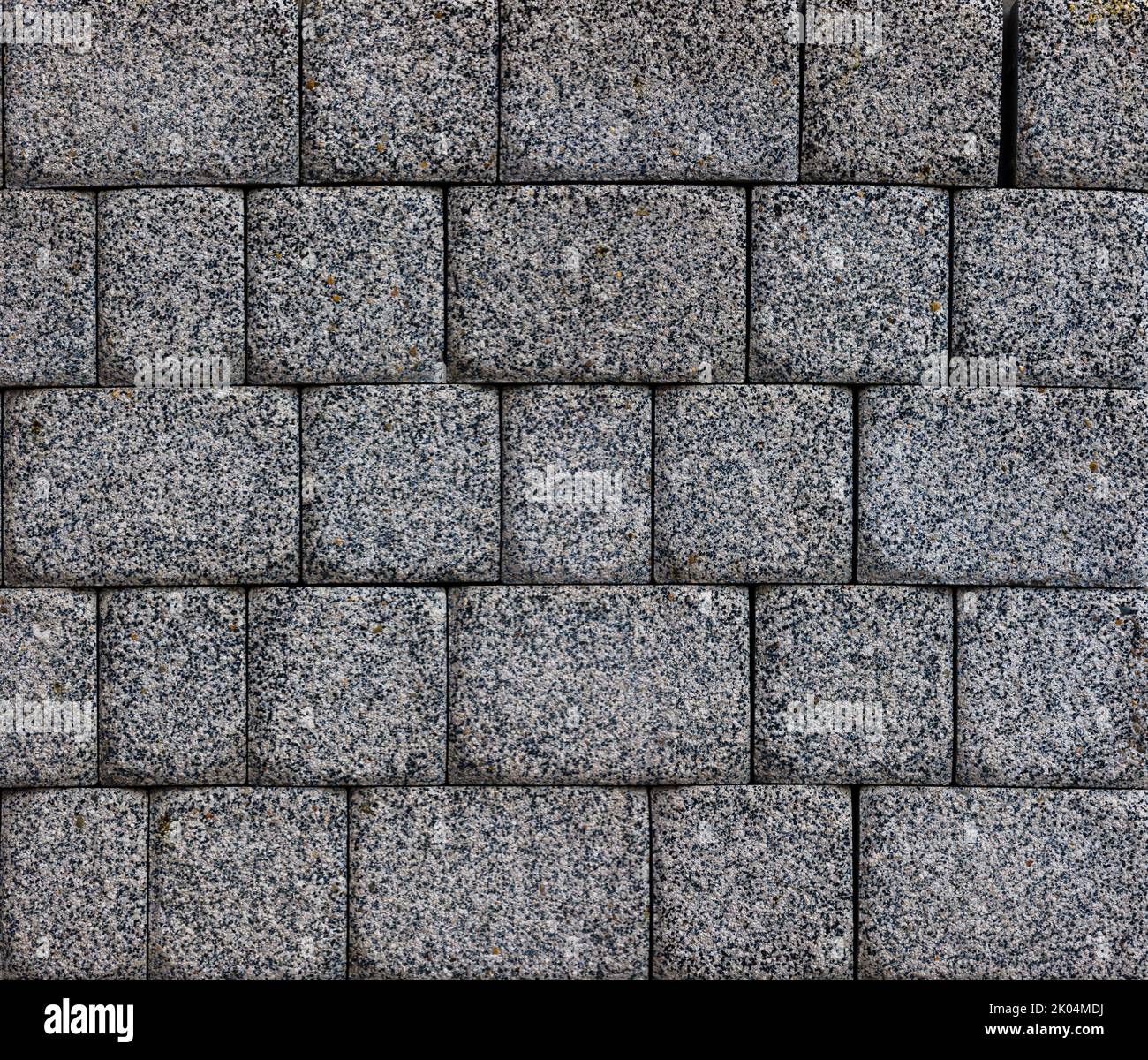 flat texture and full-frame background of gray cuboid brick pavement ...