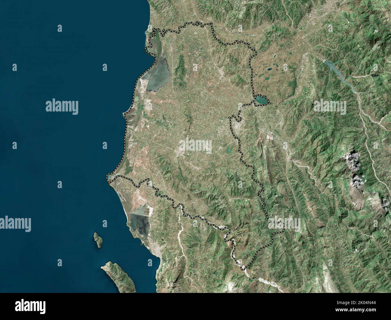 Fier, county of Albania. High resolution satellite map Stock Photo - Alamy