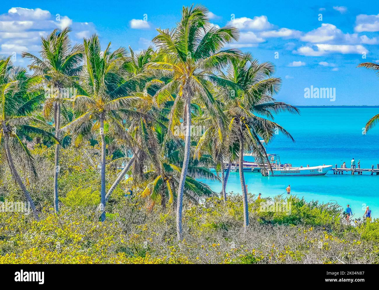 Contoy Island Mexico 24. February 2022 Amazing landscape panorama view ...