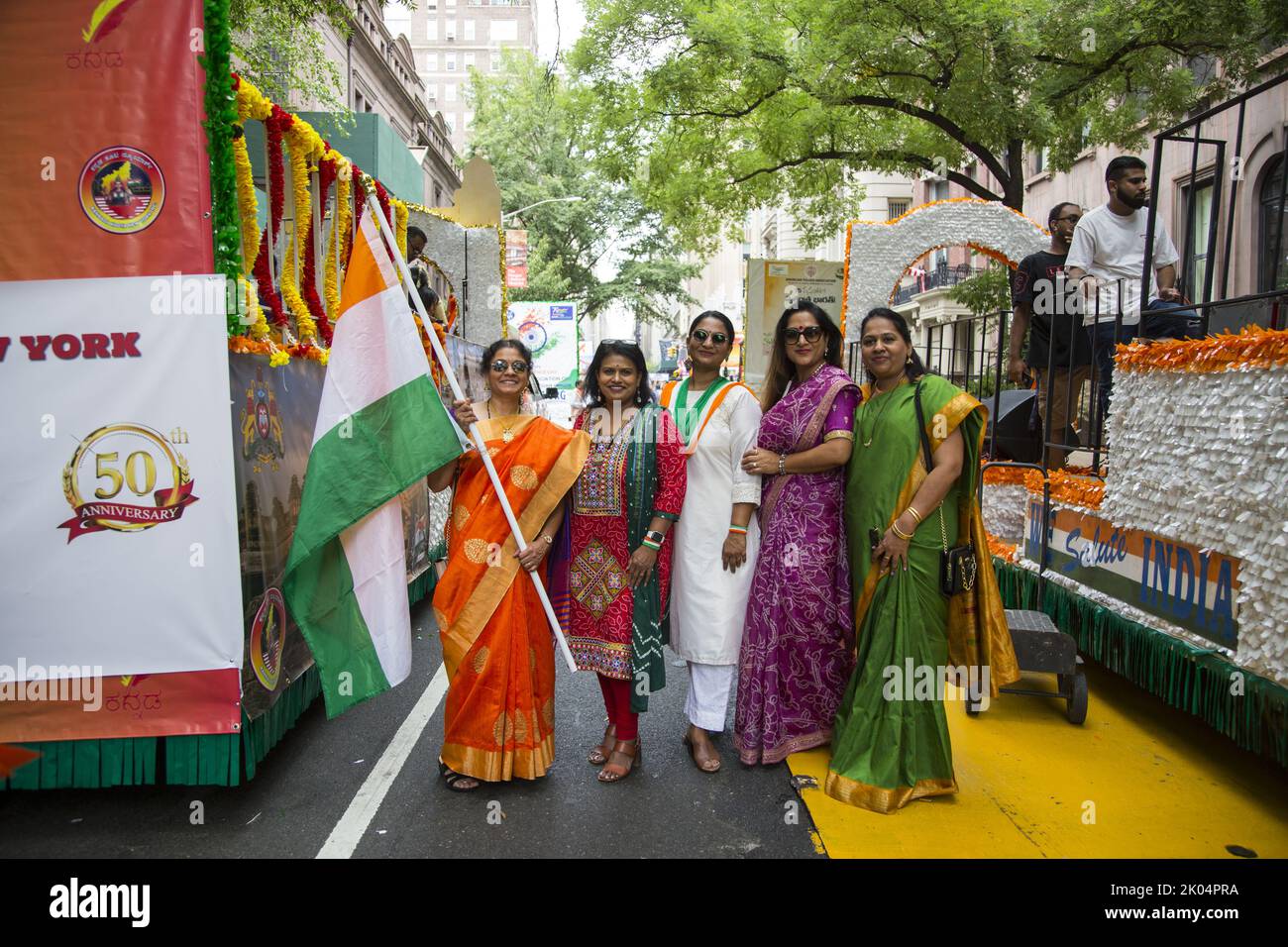 75th anniversary Indian Independence Day Parade on Madison Avenue in ...
