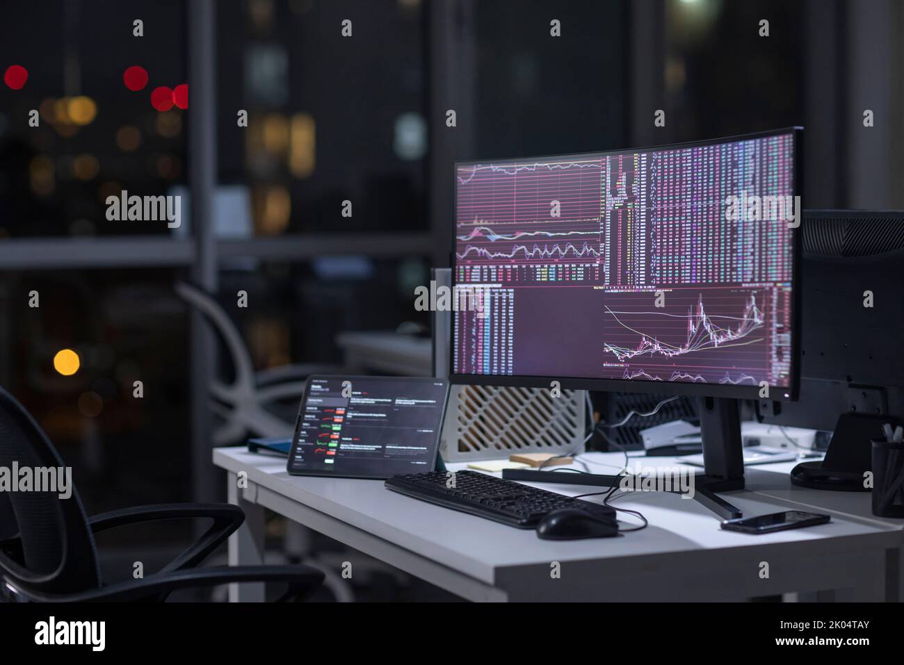 Stock market data on computer Stock Photo - Alamy