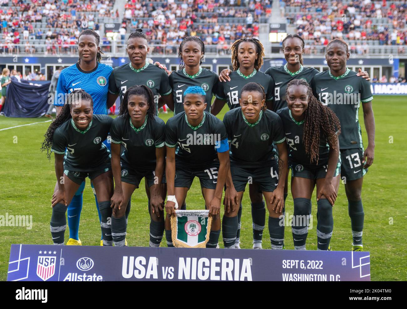 Washington, DC - September 6, 2022: Nigeria Women's National Soccer ...