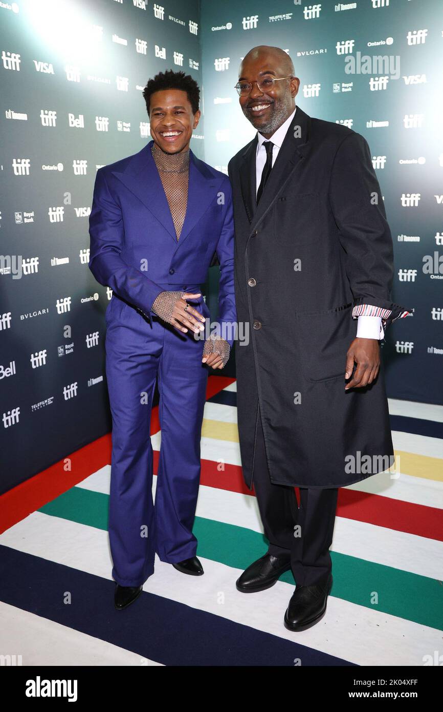 Toronto, ON. 8th Sep, 2022. Jeremy Pope, Elegance Bratton at arrivals ...