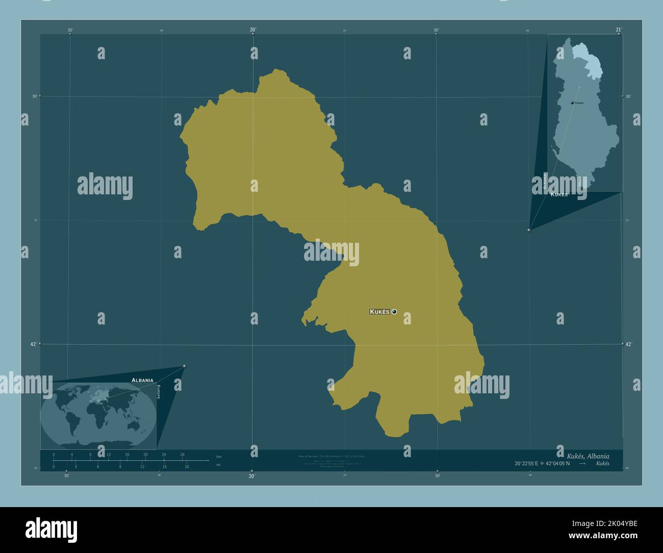 Kukes map hi-res stock photography and images - Alamy