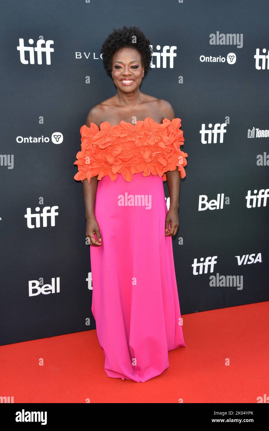 Viola Davis arrives at the premiere of The Woman King during the 2022 ...