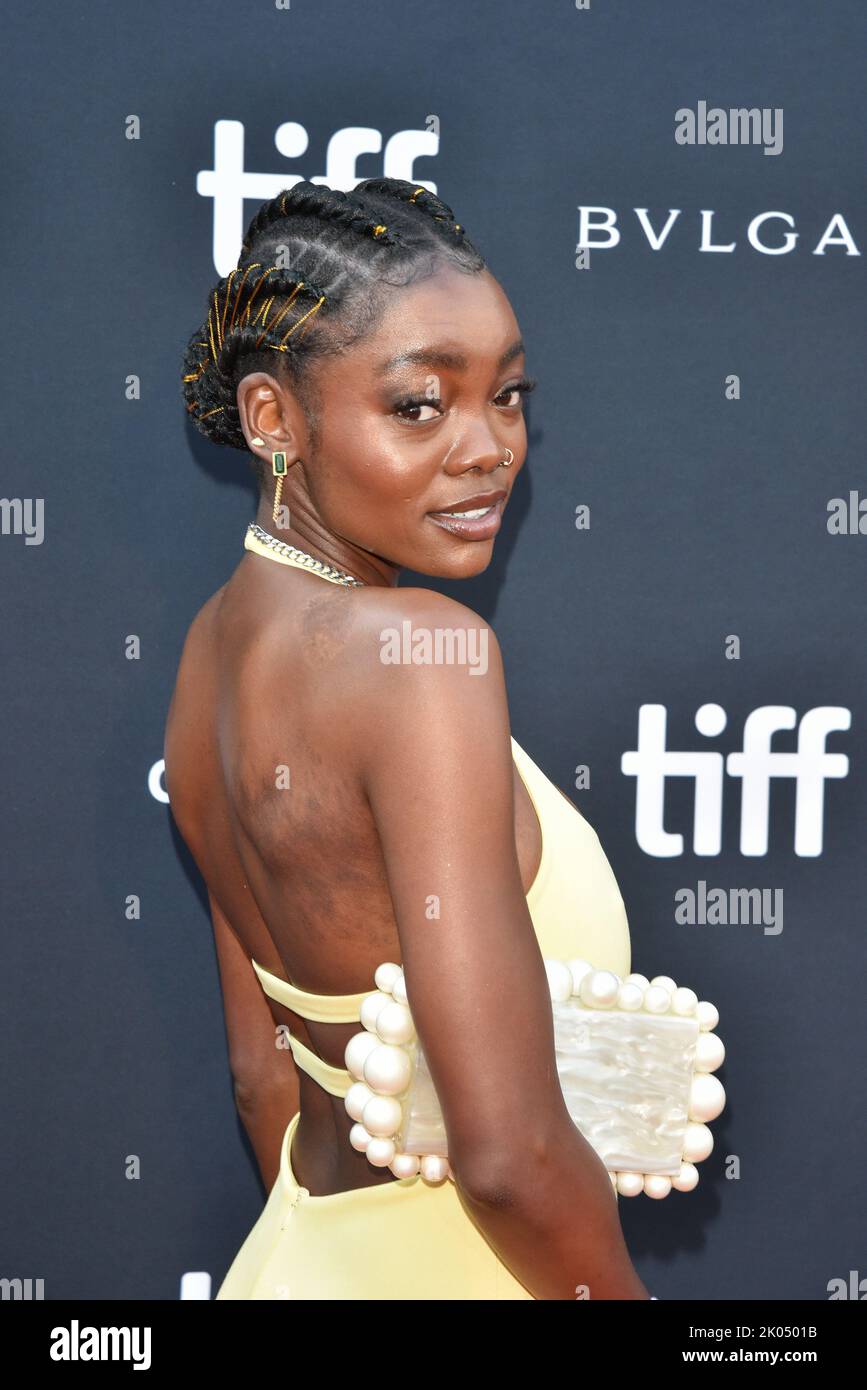 Wanda Banda arrives at the premiere of The Woman King during the 2022 ...