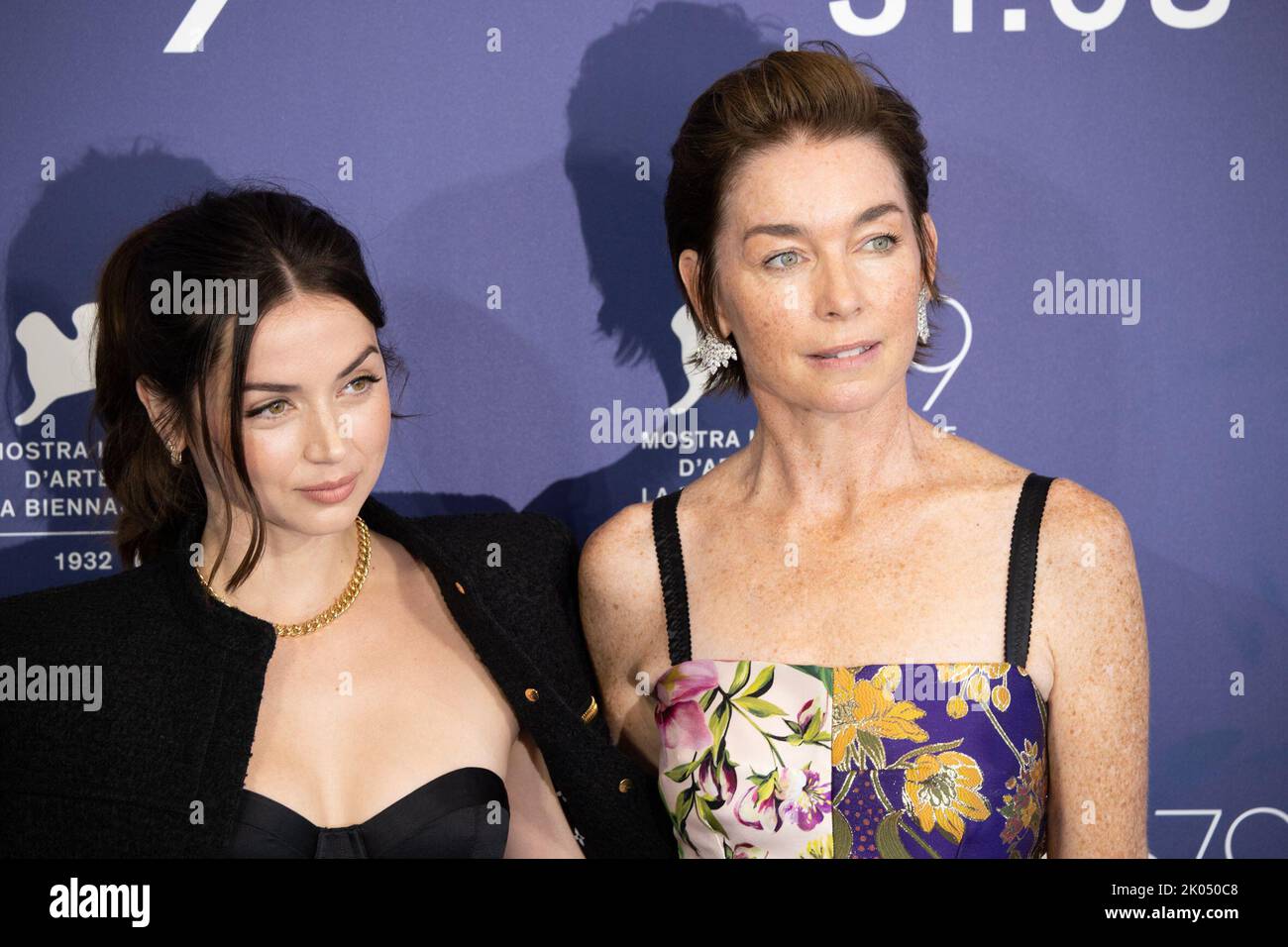 Ana De Armas and Julianne Nicholson attend the photocall for "Blonde ...