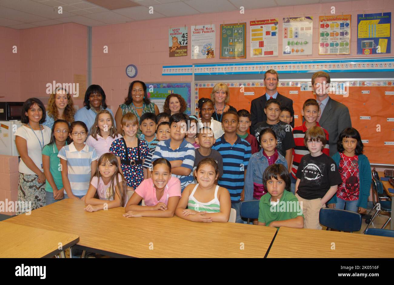 Secretary Shaun Donovan and other dignitaries address schoolchildren at ...