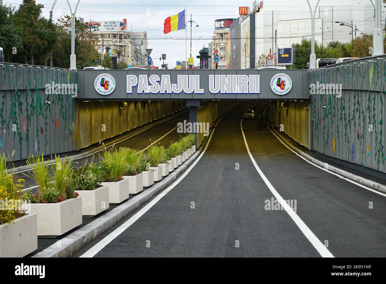 Bucharest, Romania - September 04, 2022: The newly renovated Unirii ...
