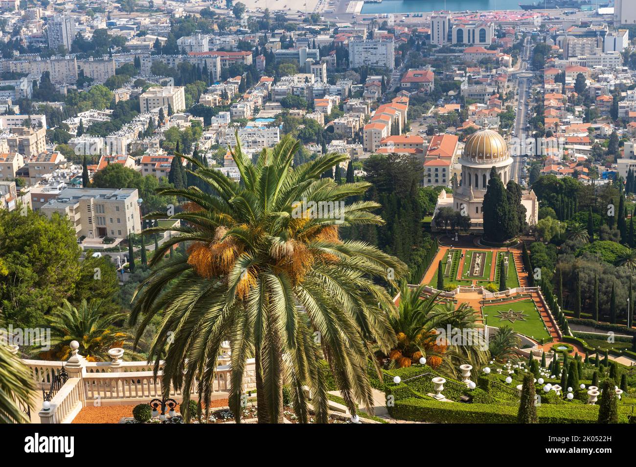 Haifa, Israel, June 26, 2022 : view from the Louis Promenade on Mount ...