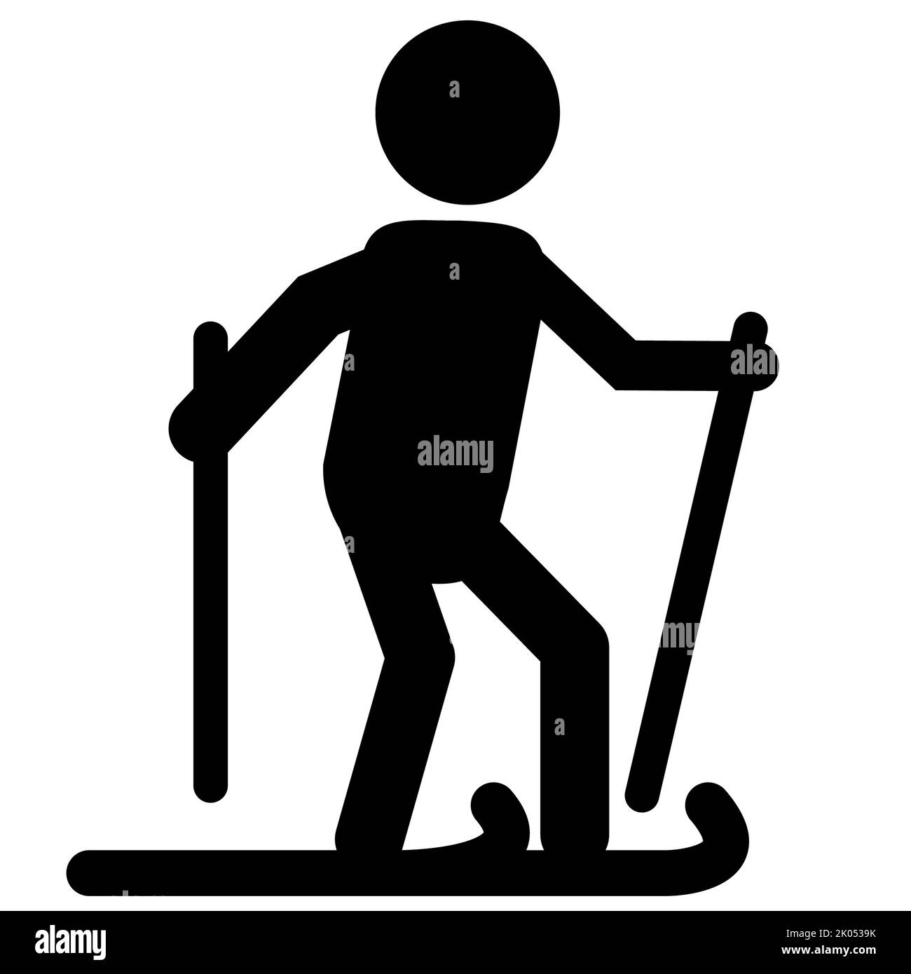 Ski icon on white background. Ski and snowboarding sign. Skiing symbol ...