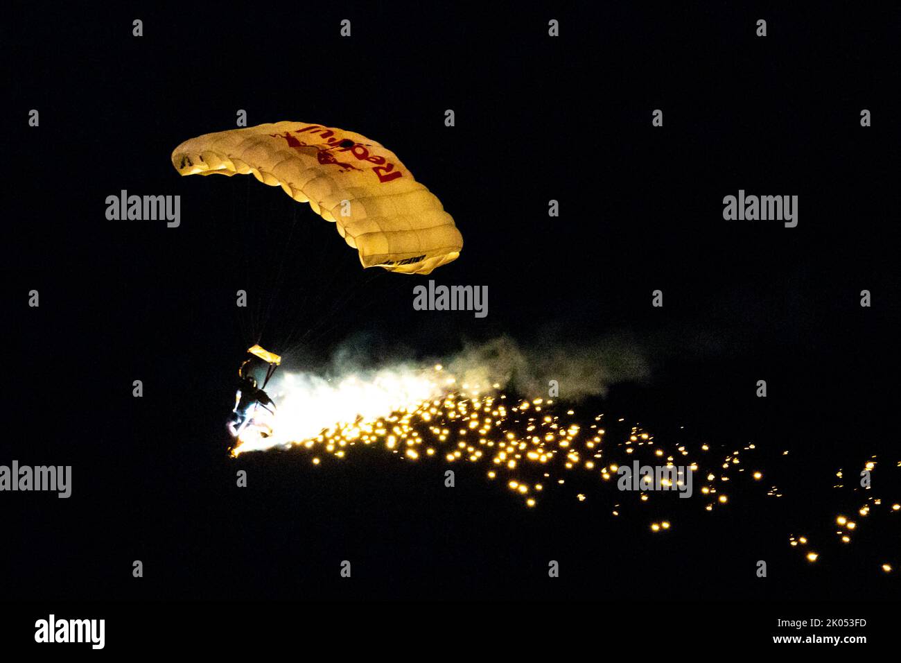 The incredible Red Bull Skydiving Team at the Stuart Air Show Stock ...