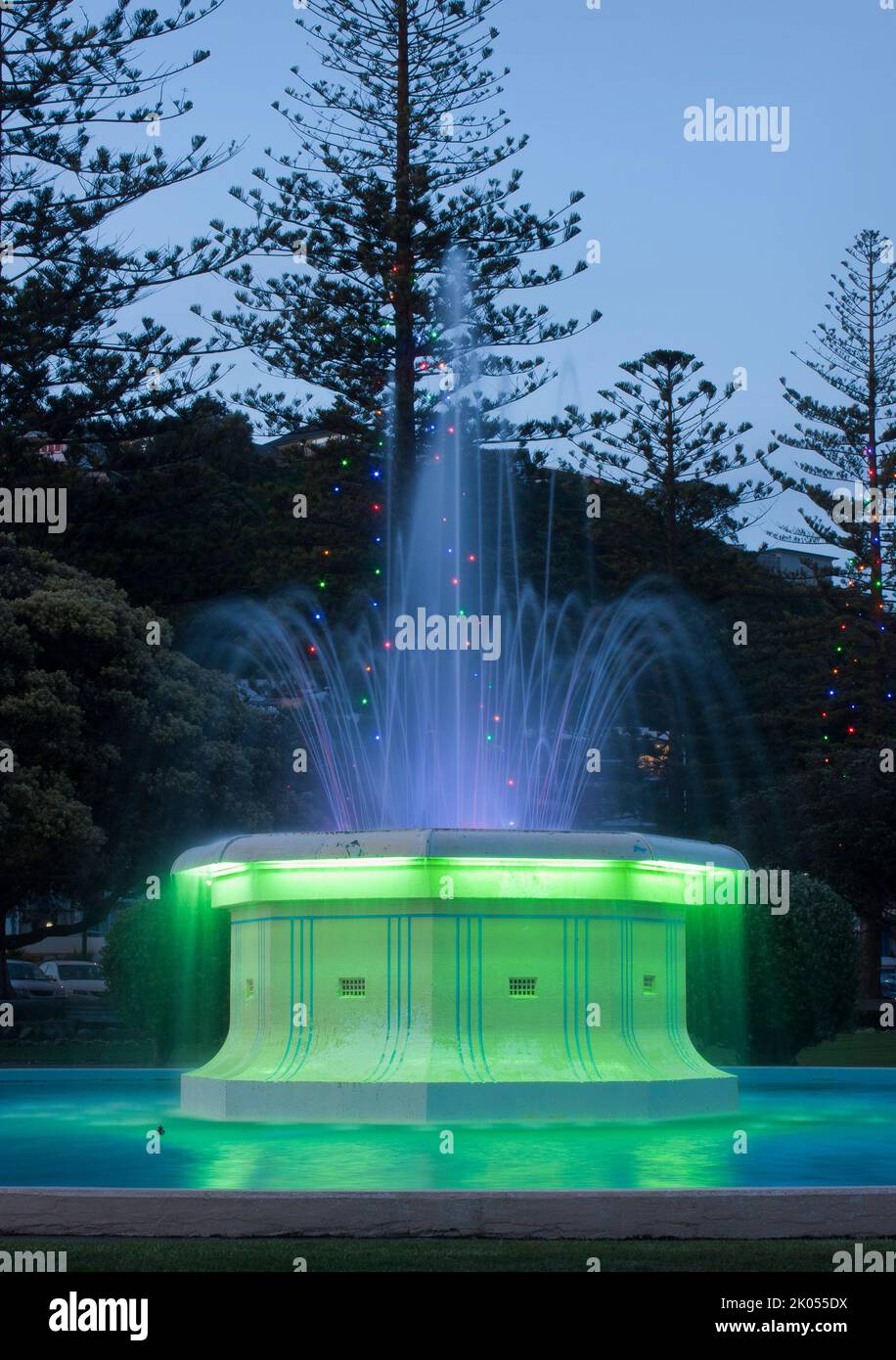 Fountain napier night hi-res stock photography and images - Alamy