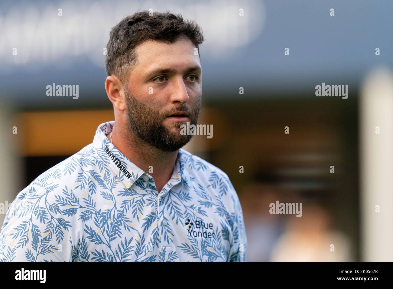 Jon Rahm (ESP) 18th green during the BMW PGA Championship 2022 day 1 at ...