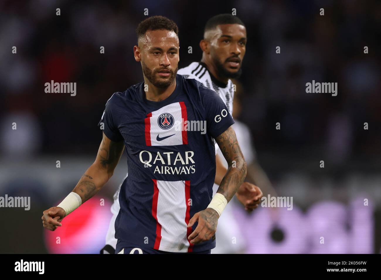 Paris, France, 6th September 2022. Neymar Jr of PSG and Gleison Bremer ...