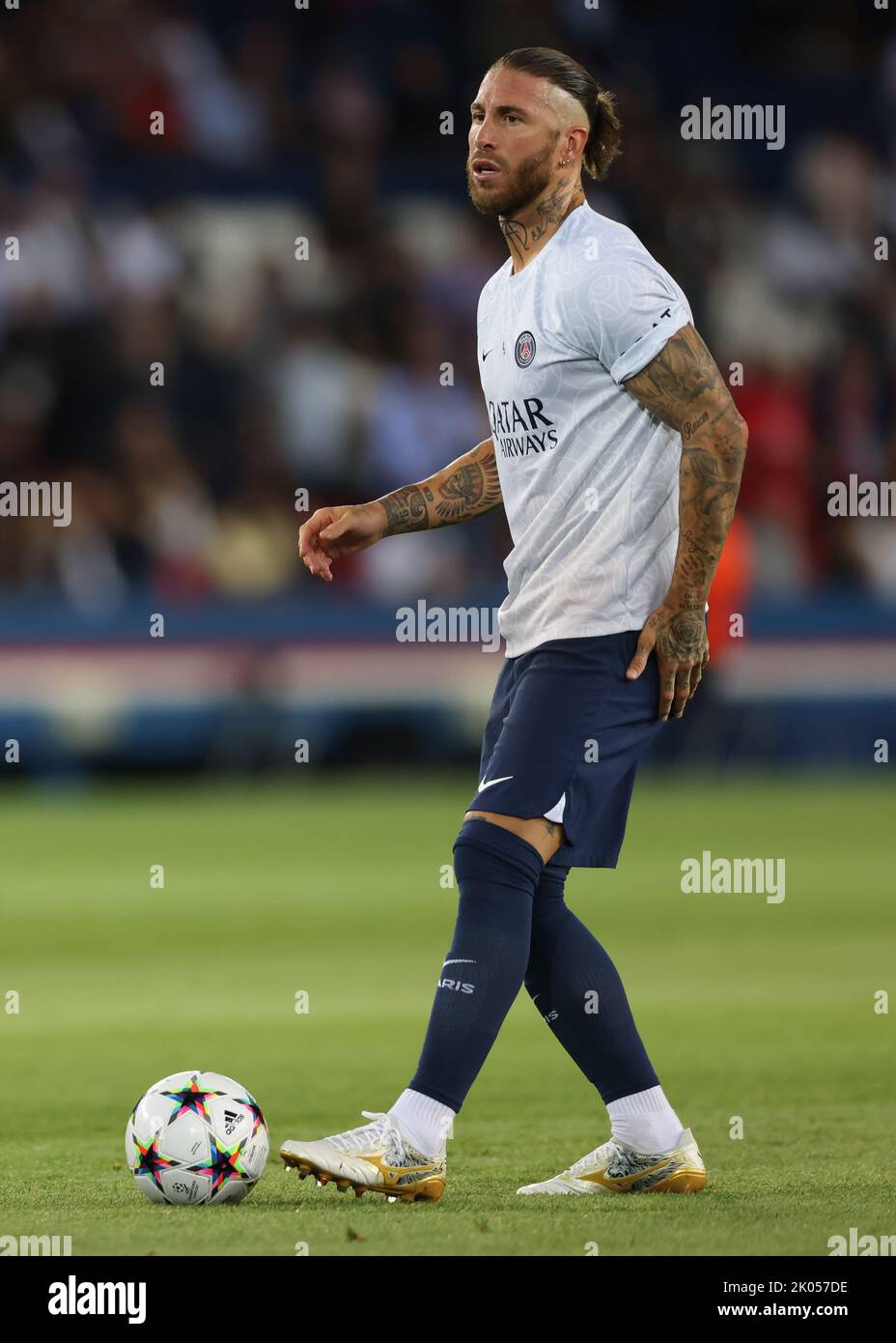 Paris, France, 6th September 2022. Sergio Ramos of PSG during the warm ...
