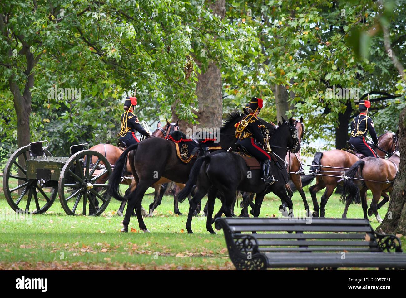 London, UK, 9th September 2022, King’s Troop Royal Horse Artillery ...