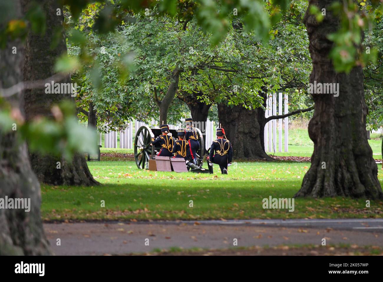 London, UK, 9th September 2022, King’s Troop Royal Horse Artillery ...