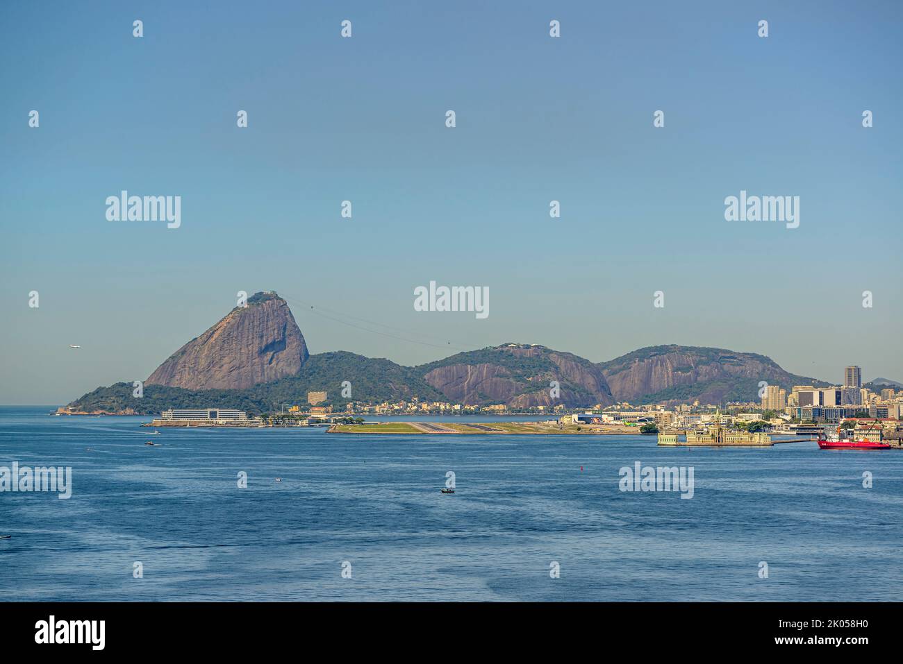 Rio de janeiro Brazil. City center seen from the Rio-Niteroi bridge on ...