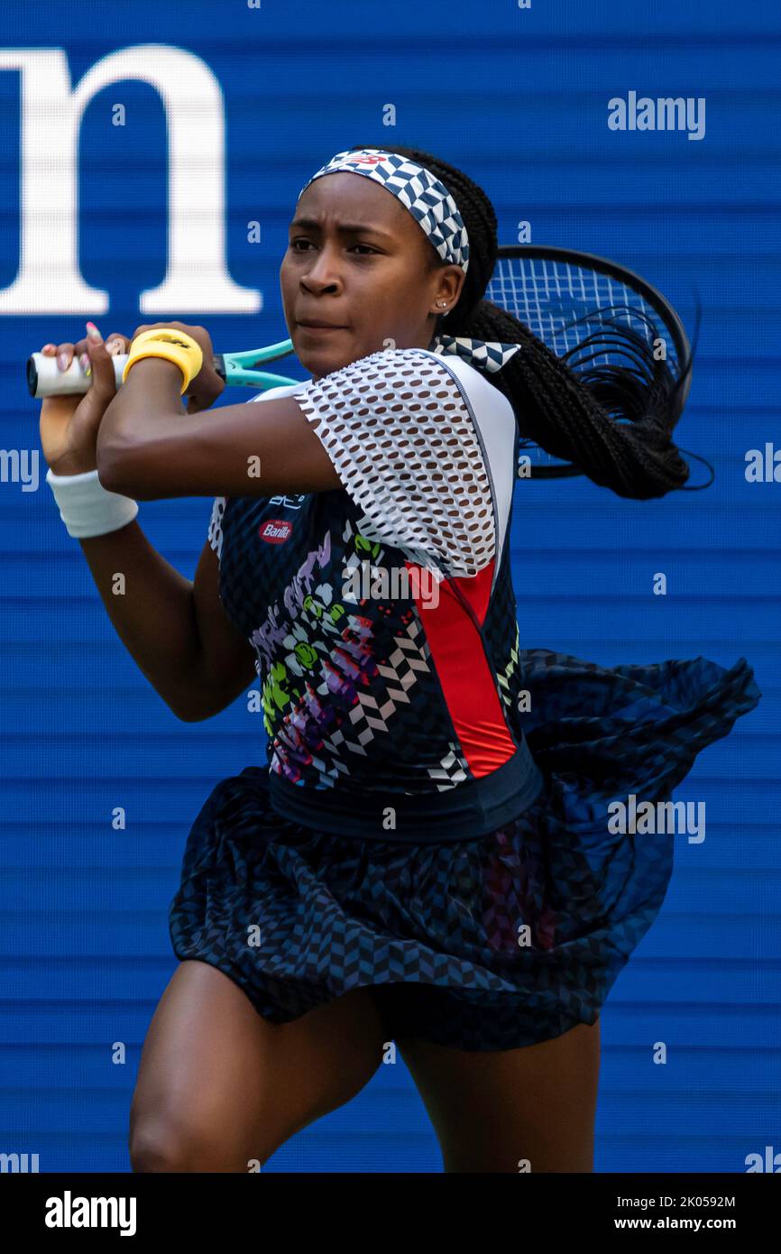 Coco Gauff (USA) competing at the 2022 US Open Stock Photo - Alamy