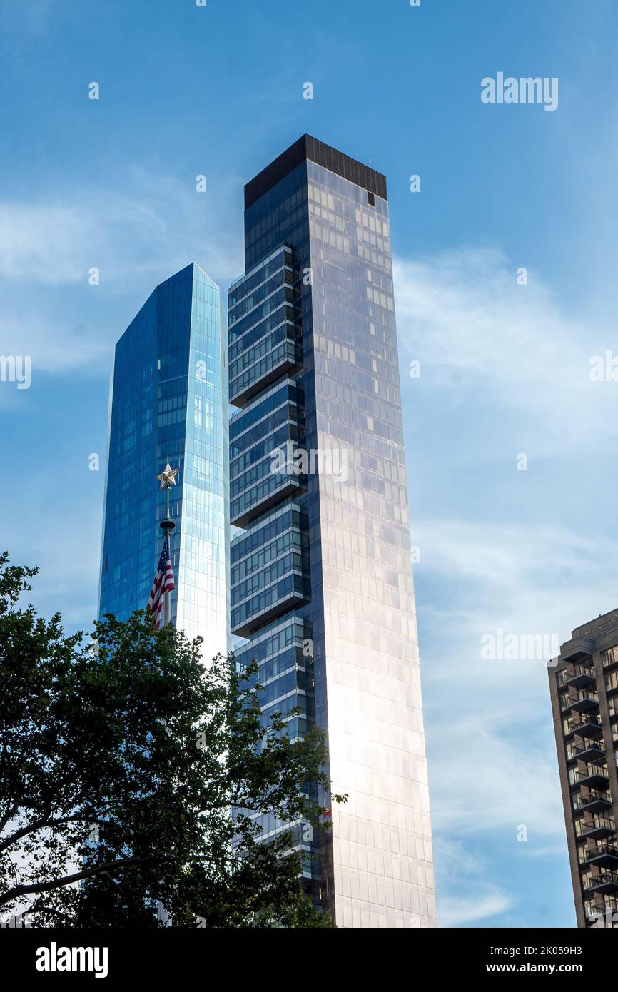 New York, NY - USA - Sept 3, 2022 Vertical view of Madison Square Park ...
