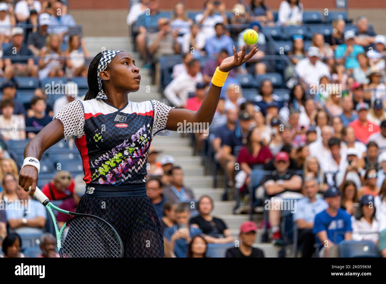 Coco Gauff (USA) competing in R3 at the 2022 US Open Stock Photo - Alamy