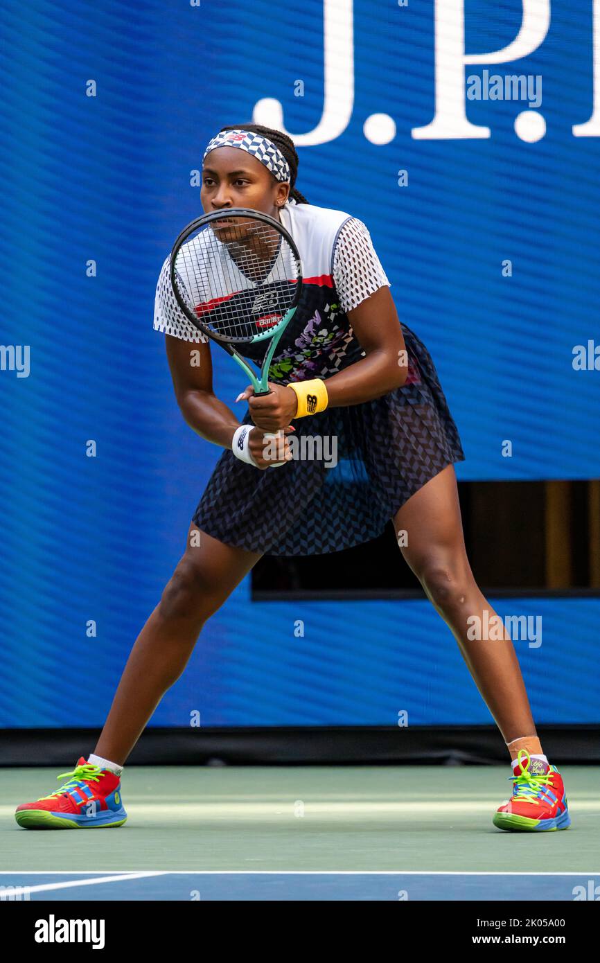 Coco Gauff (USA) competing at the 2022 US Open Stock Photo - Alamy