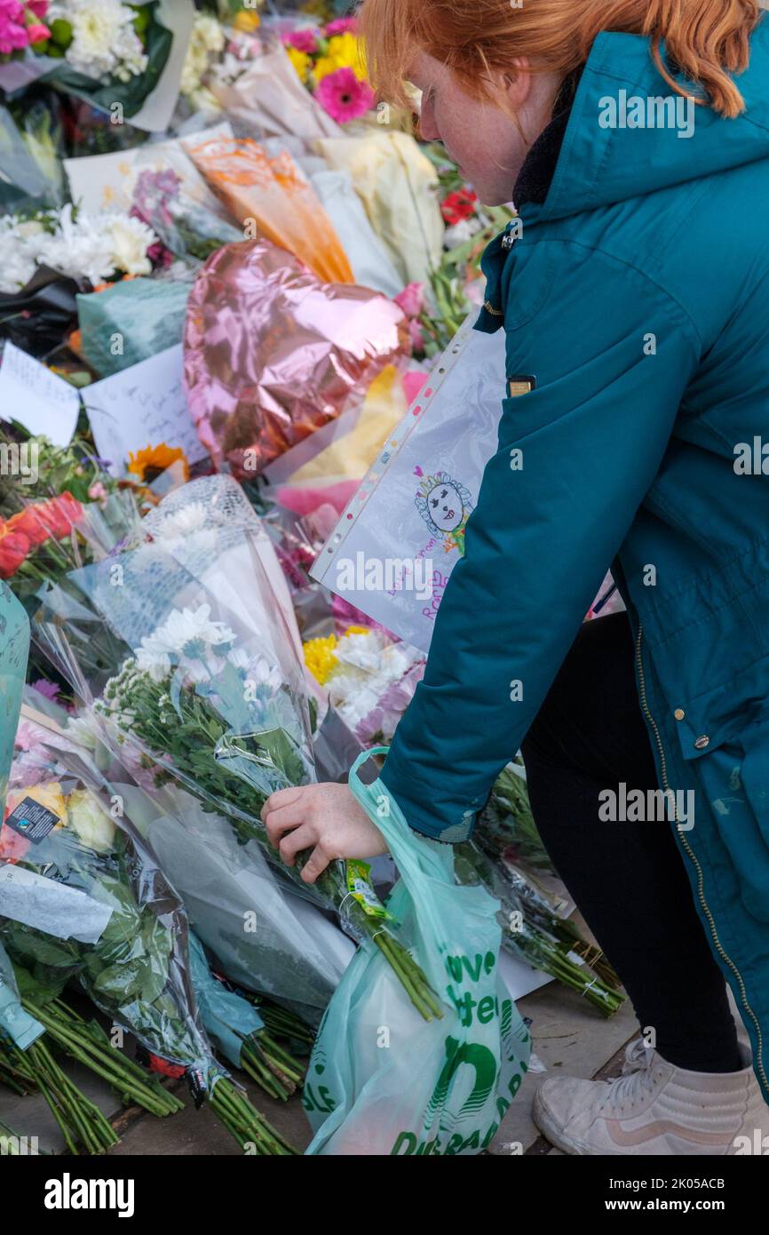 members of The Public Continue to lay down flowers and messages for ...