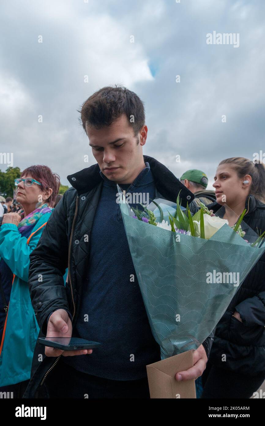 members of The Public Continue to lay down flowers and messages for ...