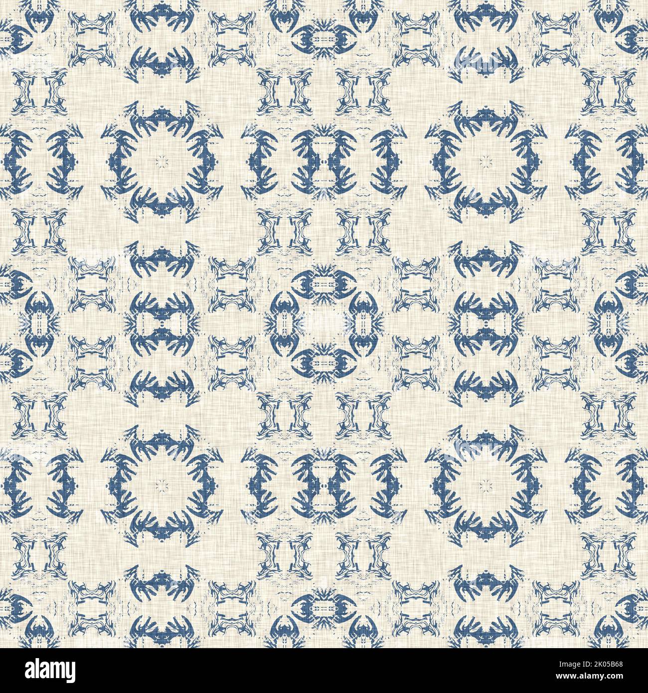 French blue quilt printed fabric pattern for shabby chic home decor ...