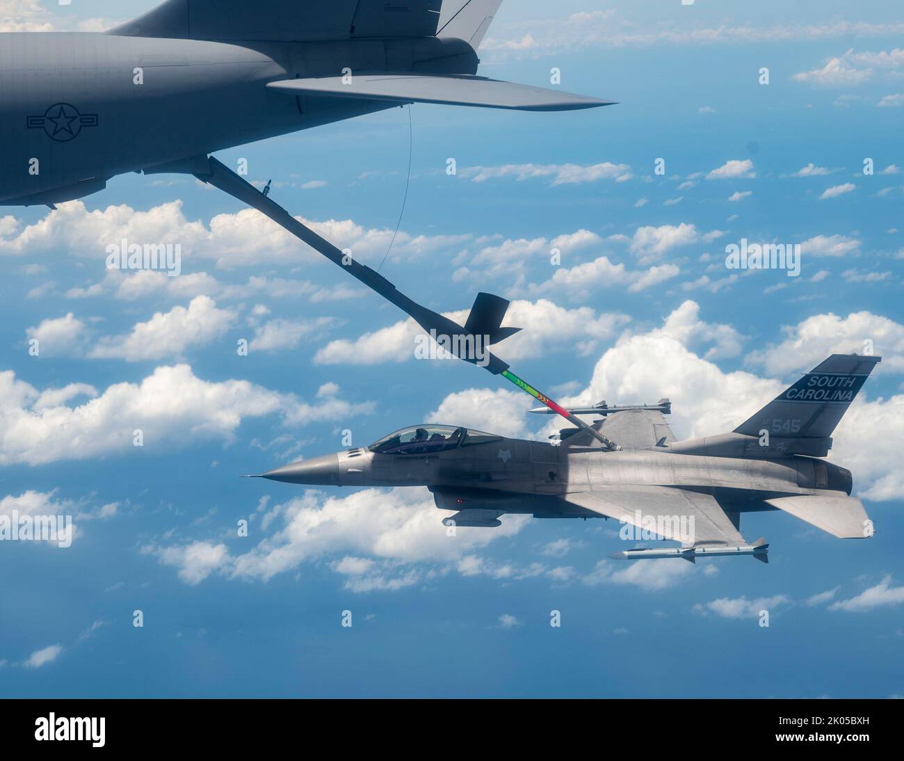 A U.S. Air Force F-16 Fighting Falcon assigned to the South Carolina ...