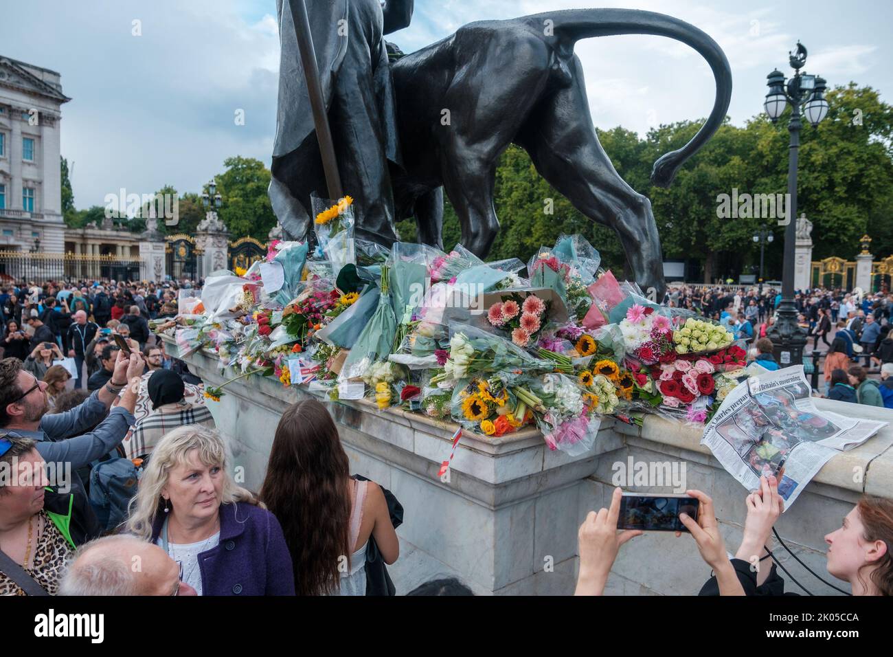 members of The Public Continue to lay down flowers and messages for ...
