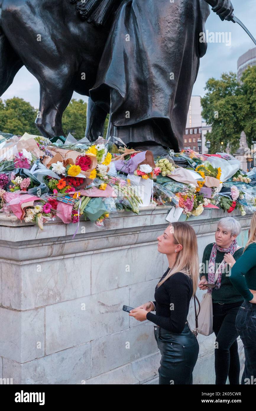 members of The Public Continue to lay down flowers and messages for ...
