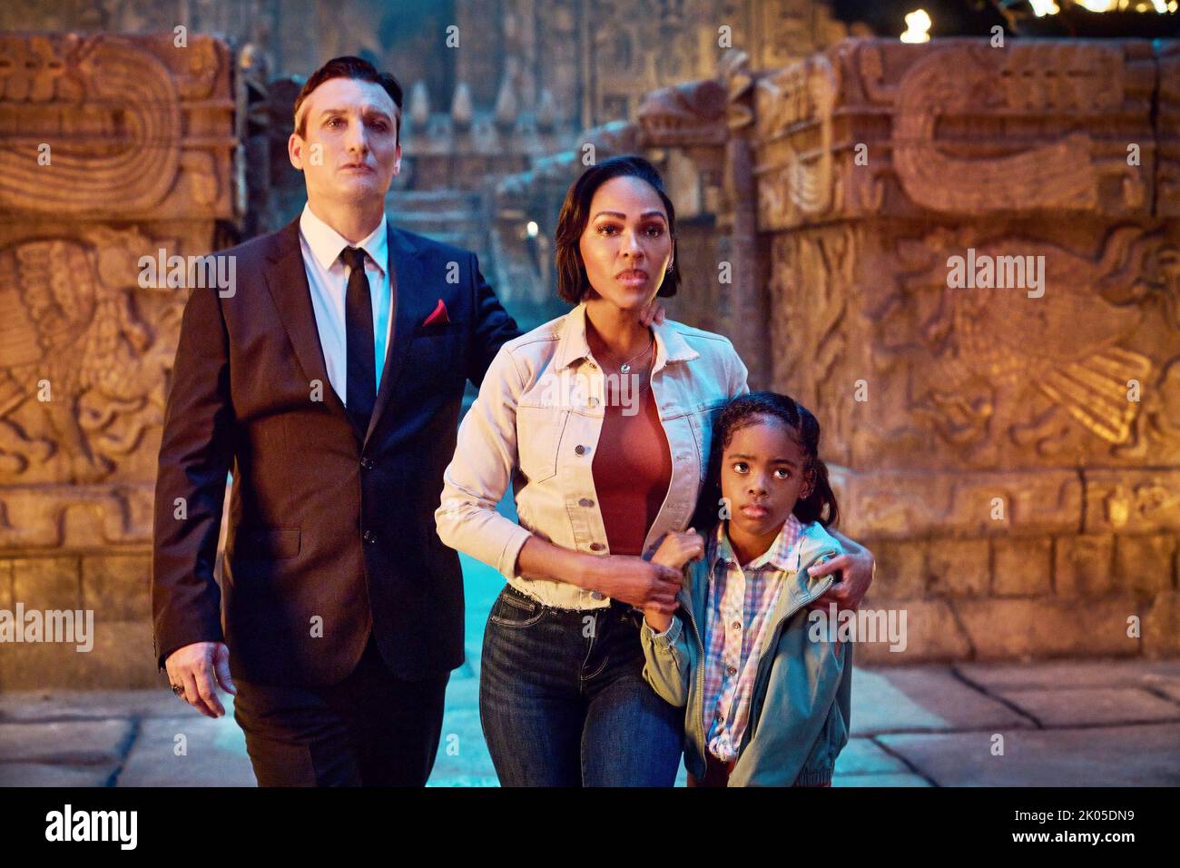 DAY SHIFT, from left: Oliver Masucci, Meagan Good, Zion Broadnax, 2022 ...