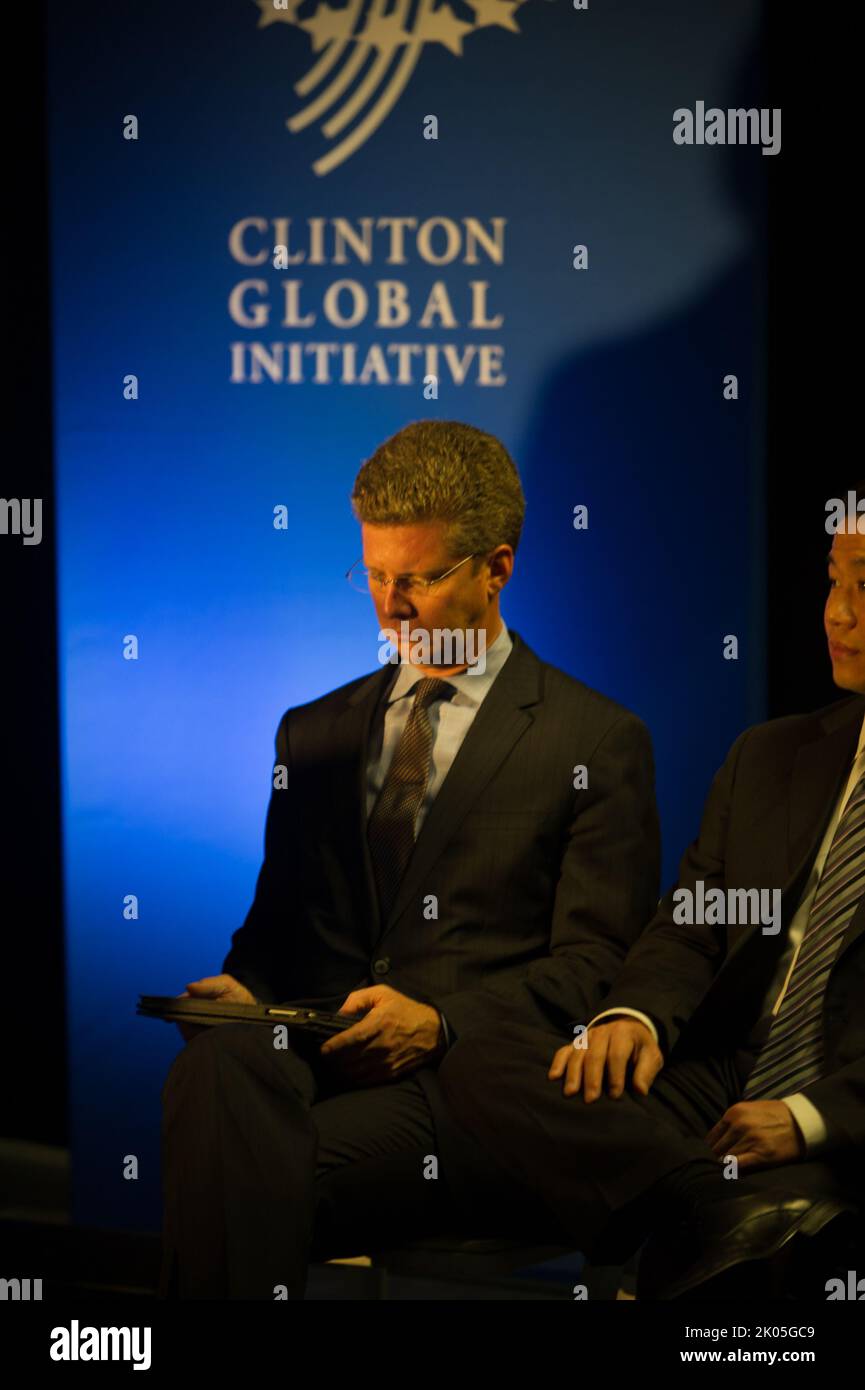 Clinton Global Initiative (CGI) event in New York City, New York, with ...