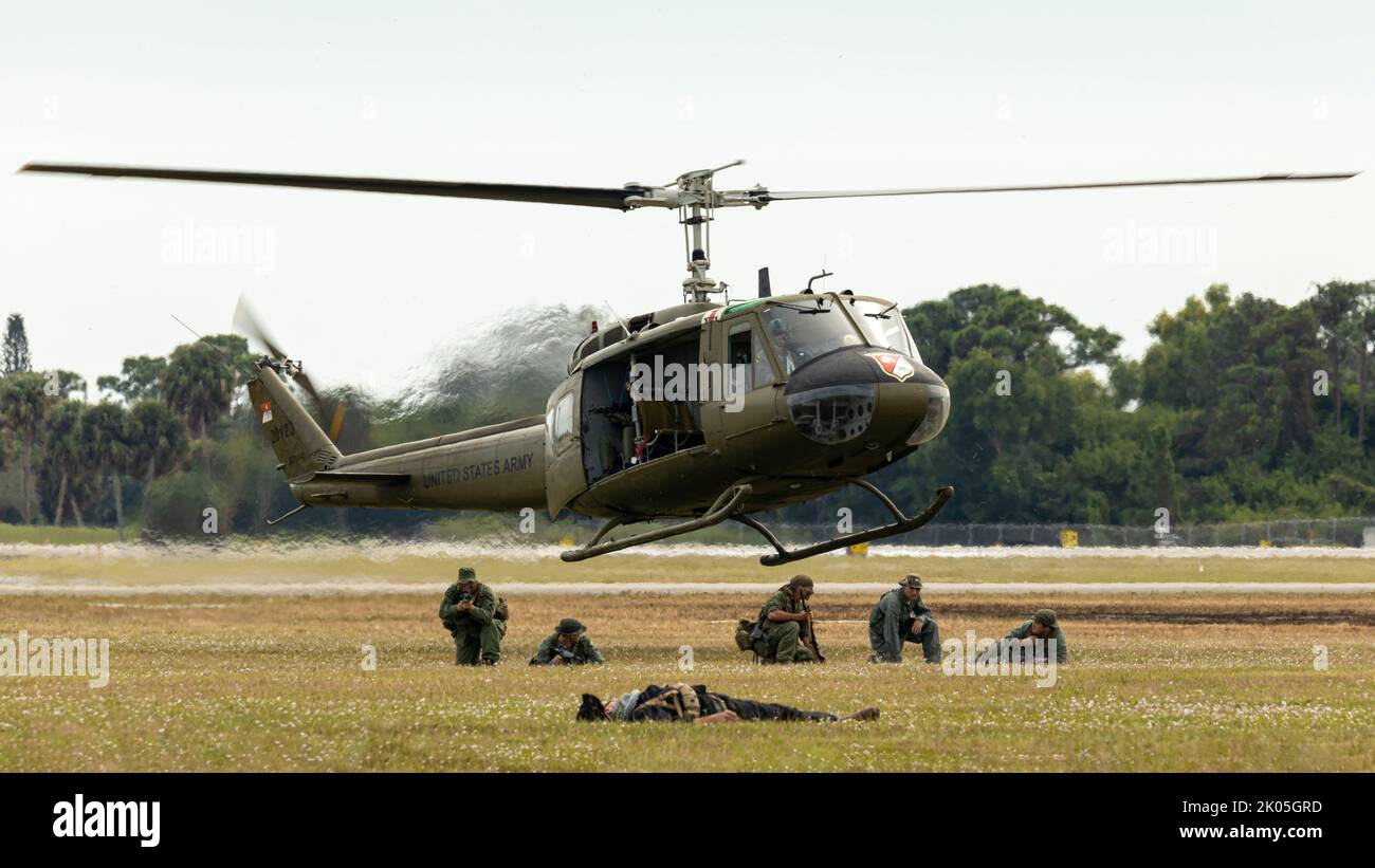 The incredible Vietnam War Reenactment at the Stuart Air Show Stock ...