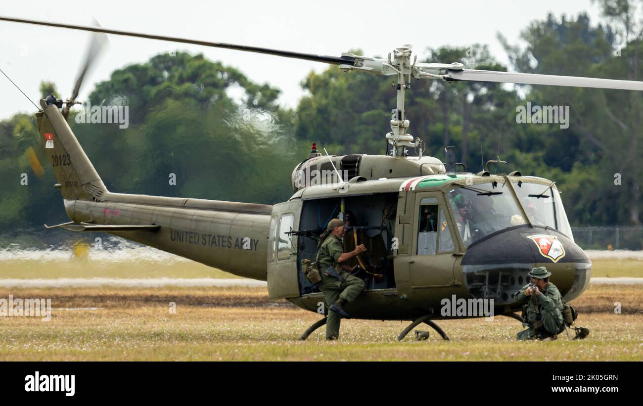 The incredible Vietnam War Reenactment at the Stuart Air Show Stock ...