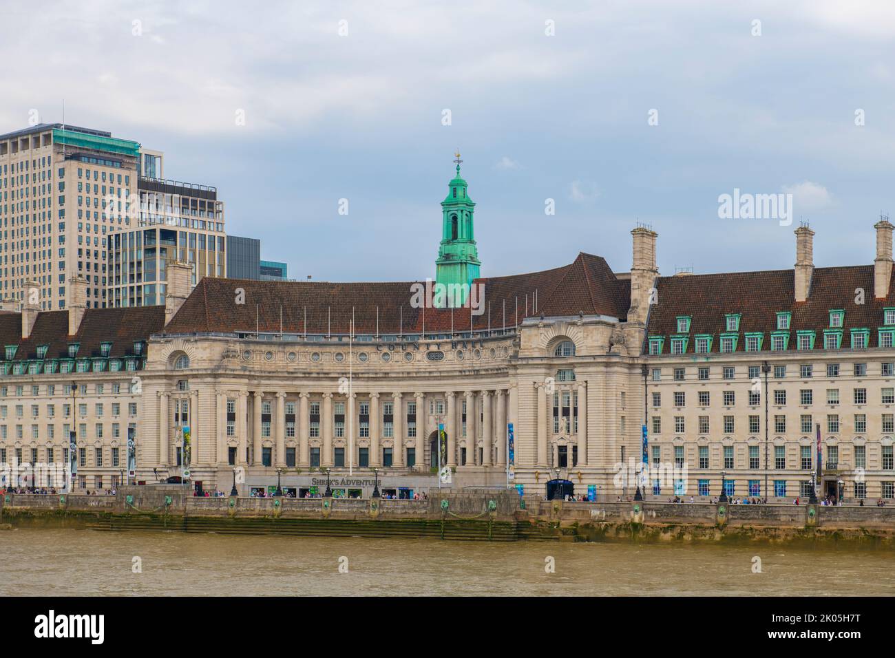 County Hall building at South Bank of River Thames was Government ...