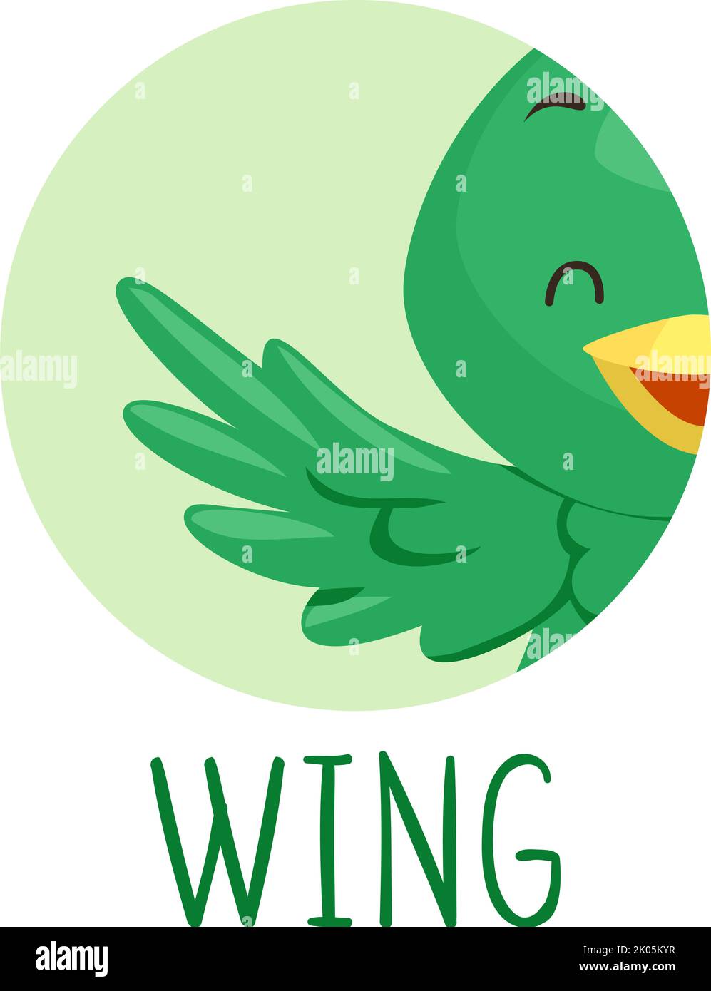 Illustration of Bird Animal Showing Its Wing as Body Part Stock Photo ...