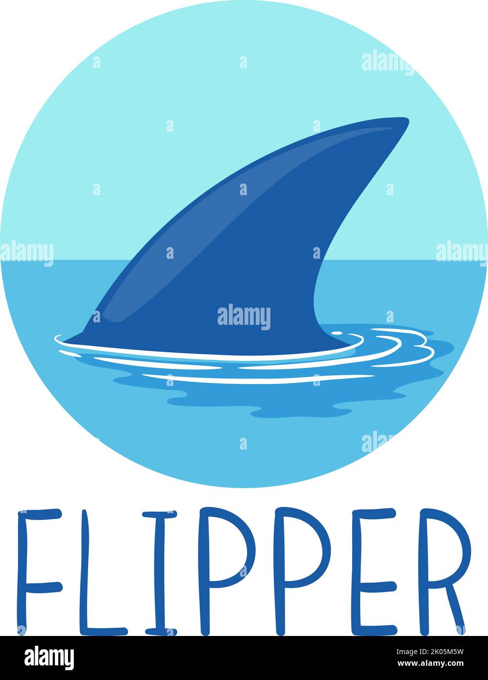 Illustration of a Shark Fish Animal Showing Its Flipper. Learning Body ...