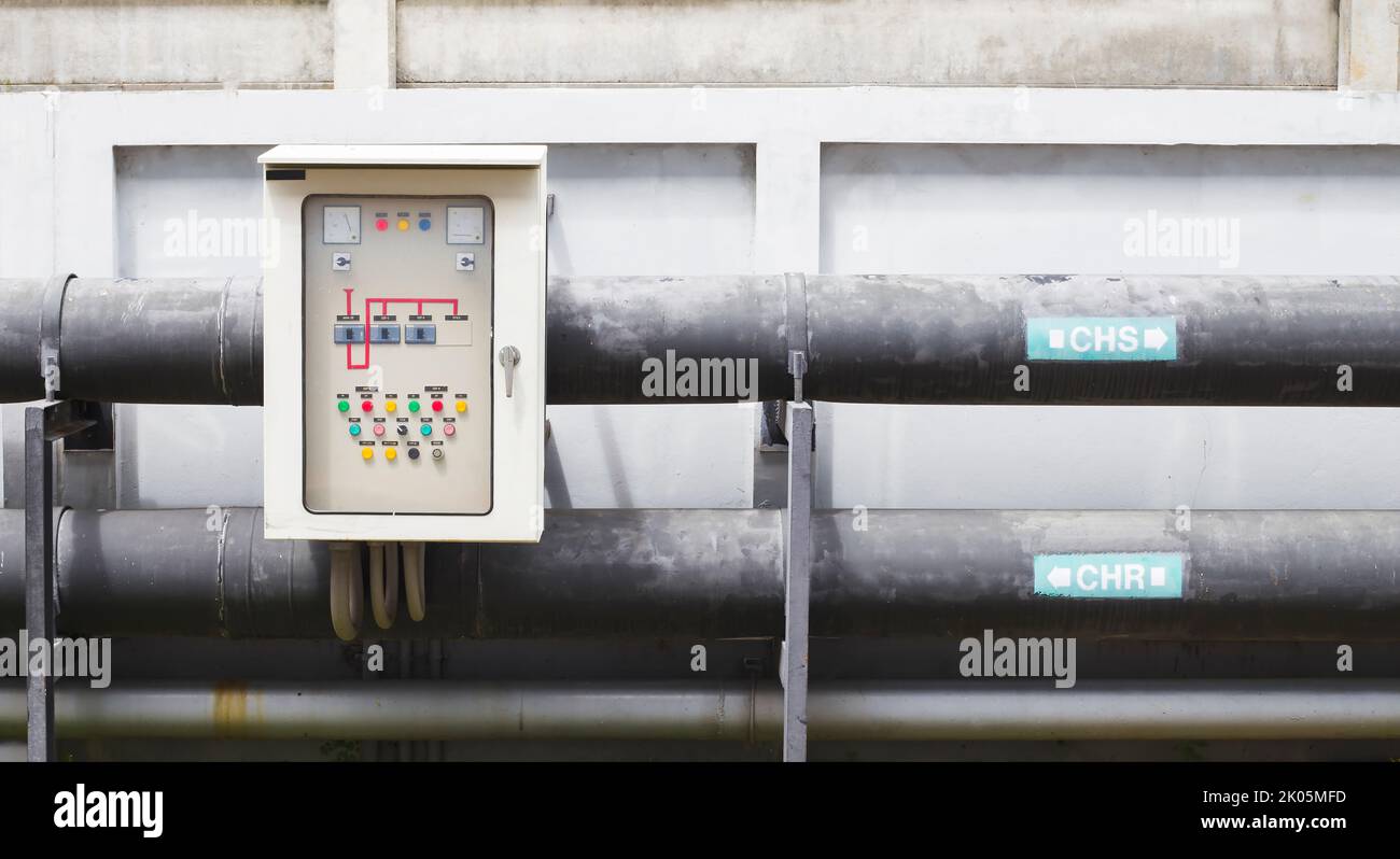 Water pump control cabinet of chiller system Stock Photo - Alamy
