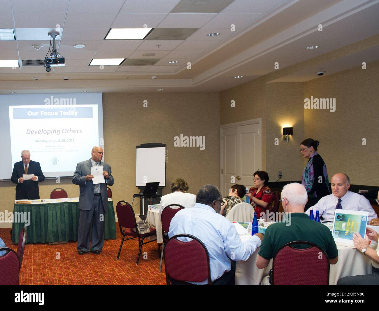 HUD managers meeting: attendees, "Developing Others" workshop Stock ...