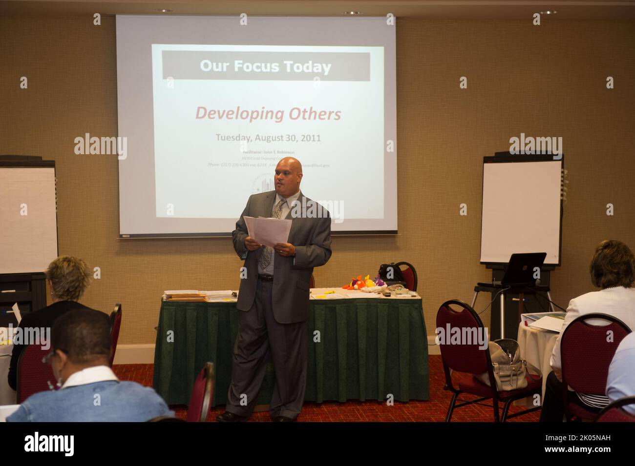 HUD managers meeting: attendees, "Developing Others" workshop Stock ...