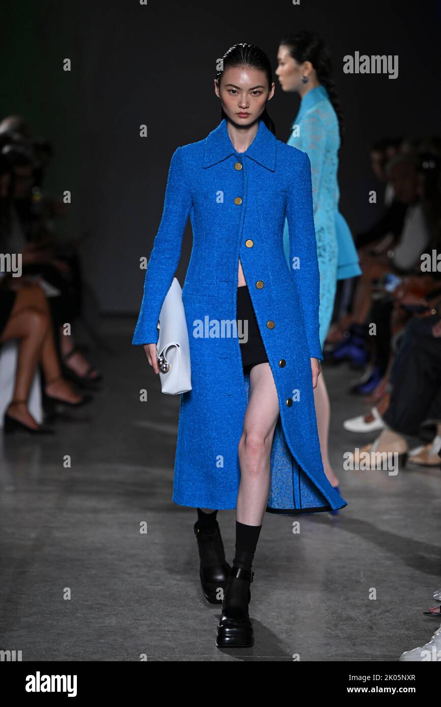 Model He Cong walks on the runway at the Proenza Schouler fashion show ...