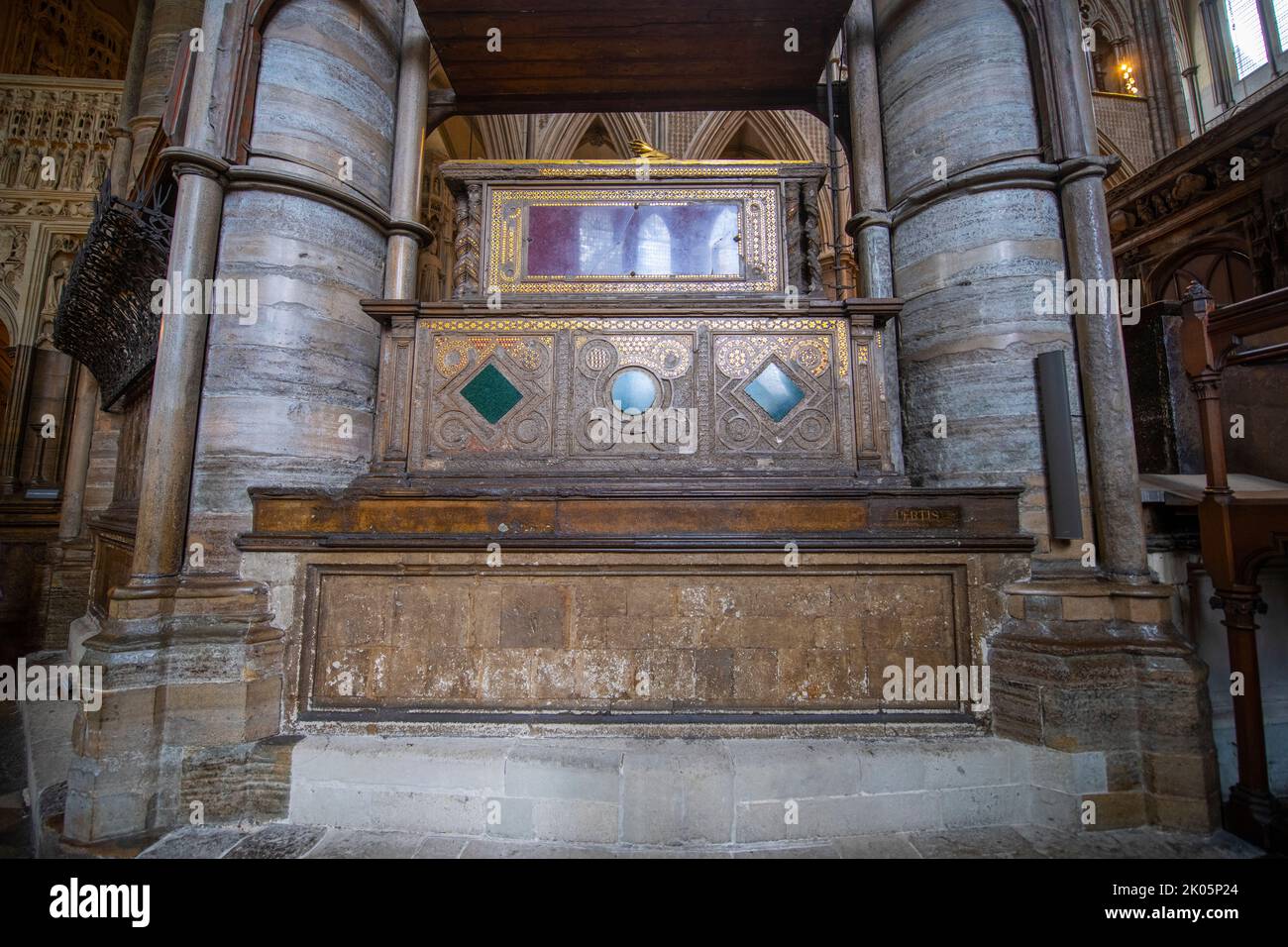 Tomb of King Henry III in Lady Chapel in Westminster Abbey. The church ...